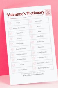 Valentine’s Day Pictionary | PartyGameGuide.com